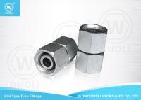 China Straight Metric Thread Bite Type Tube Fitting , Hydraulic Pipe Coupling With Swivel Nut for sale