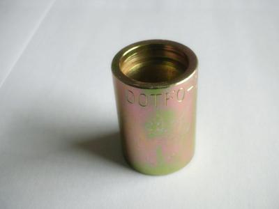 China Steel Yellow SAE Hydraulic Ferrule for 1SN 2SN Hose Sleeve Carbon Steel Galvanized for sale