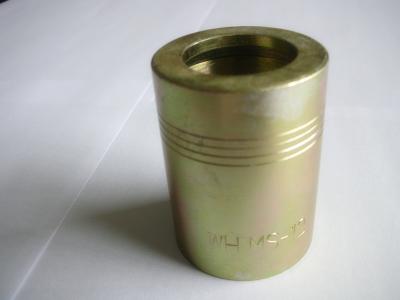 China Carbon Steel 3/4 Hydraulic Hose Ferrule Fittings Quick Coupling OEM Custom Sizes for sale