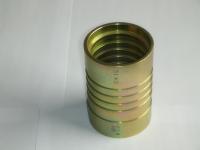 China Interlock Hydraulic Hose Ferrule Fittings SAE 1.1/2 Non Skive Carbon Steel for sale