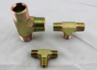 China DIN 2353 BSPT Male Thread Hydraulic T Fitting Carbon Steel 1/4 inch for sale