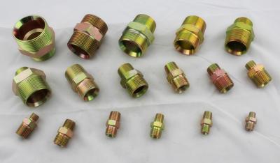 China Carbon Steel BSP BSPT Hydraulic Pipe Nipple 1/8-2 Inch Male Thread Fitting for sale