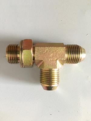 China Carbon Steel JIS Gas Male Hydraulic Tee Fitting 60 Cone BSPT Adapter 1/4 to 2 Inch for sale