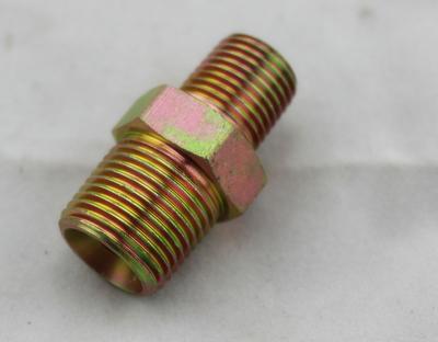 China Yellow Carbon Steel Union BSPT Pipe Fitting Hydraulic Hose Adapter 1T for sale