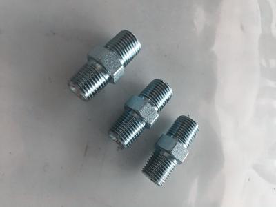 China Carbon Steel BSPT Male Pipe Fittings White Yellow Hydraulic Quick Connect 1/2 Inch for sale