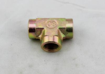 China Carbon Steel BSP Female Tee Hydraulic Tube Fitting 1/4 to 2 Inch Adapter for sale