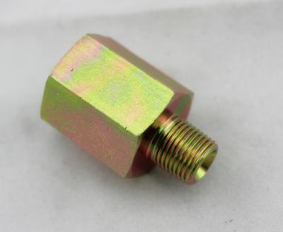 China Zinc Plated Yellow NPT Thread Adapter 5N Hydraulic Tube Compression Fitting for sale