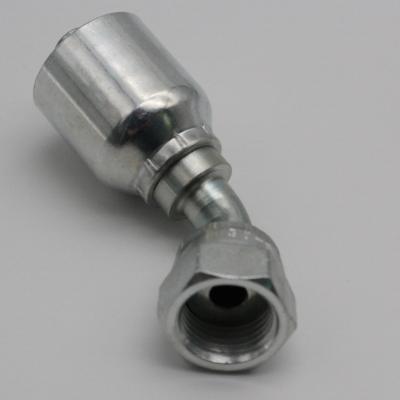 China Stainless Steel BSP Female ORFS Swivel 45 Elbow Hydraulic Fitting 15943-6-6 for sale