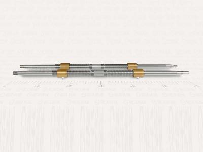 China High Precision Double Nut Ball Screws Zero Backlash And Low Vibration Twin Lead Screw for sale
