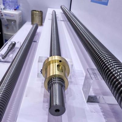 China T8 Trapezoidal Lead Screw Brass Nut 304 Stainless Steel Reciprocating Lead Screw for sale