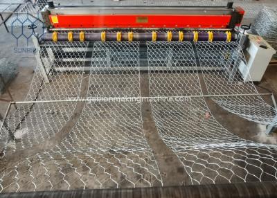 China Automatic PLC Control Gabion Mesh Box Making Machine 105x125mm Mesh Size 4500mm Width for Flood Control for sale
