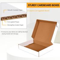China Small White Corrugated Board Shipping Boxes for Mailing Moving Storage with Matt Lamination Spot UV Embossing Gift Socks for sale
