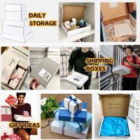 China Small White Corrugated Board Shipping Boxes for Mailing Moving Storage with Matt Lamination Spot UV Embossing Gift Socks for sale
