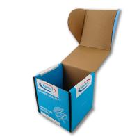 China Eco-Friendly Custom Logo Corrugated Paper Box Auto Parts Recyclable Shipping Boxes with Embossing and Matt Lamination for sale