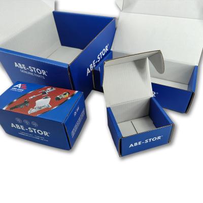 China Eco-Friendly Glossy Matt Laminated Cardboard Mailer Box Recyclable Paper Packaging Embossing for Auto Spare Parts Box Folders for sale