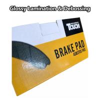 China Custom Corrugated Brake Pad Packaging Box with Colour-Printed Irregular Box Shape for Auto Parts for sale