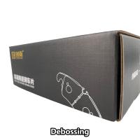 China Custom Corrugated Colour-Printed Brake Pad Packaging Box with Gold Stamping for Auto Parts for sale