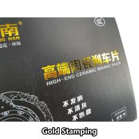 China Custom Corrugated Colour-Printed Brake Pad Packaging Box with Gold Stamping for Auto Parts for sale