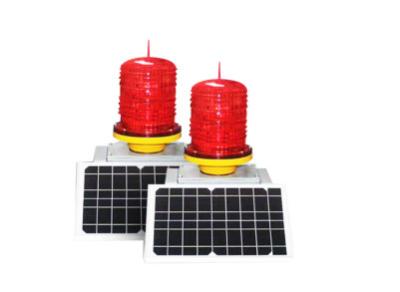 China Low Intensity Solar Powered Aircraft Warning Lights 360 Degree Beam Angle for sale