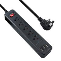 China Factory Outlet Home Black Safety Surge Protection Lightning Strip for sale