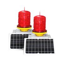 China Low Intensity Solar Powered Aircraft Warning Lights 360 Degree Beam Angle for sale