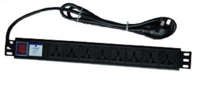 China Lightning Proof 8 Plug Surge Protector , Power Surge Plugs Residential Black for sale