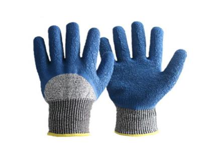 China HPPE Level 5 Nitrile Coated Work Gloves Cut Resistant For Glass Manufacturing for sale