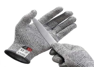 China Hppe Liner Cut Proof Work Gloves , Cut Level 5 Safety Gloves For Vegetables Cutting for sale