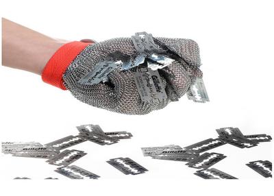 China Butcher Stainless Steel Mesh Safety Gloves Flexible Wrist Strap For Home Slaughtering for sale