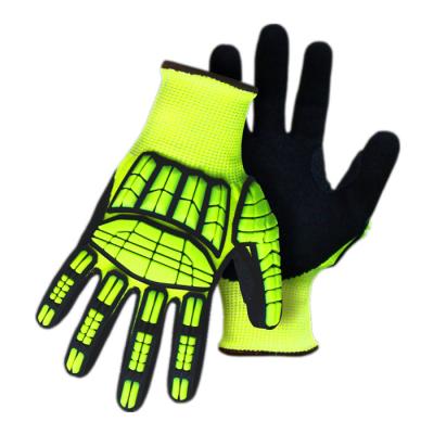 China Sandy Nitrile Coating Cut Proof Work Gloves Mechanic Cut Resistant Safety Gloves for sale