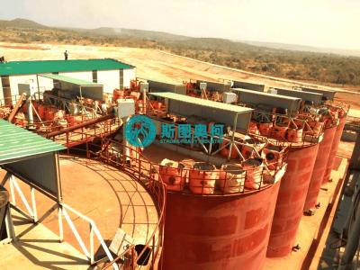 China CIP CIL Gold Extraction System with 98% Recovery Rate, 12-24 Hours Retention Time and Activated Carbon Technology for sale