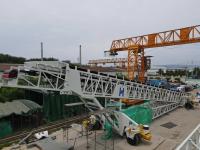China Tracked Mobile Stacker Wheeled Telescopic Stacker Conveyor OEM for sale
