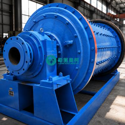 China Electric Motor Powered Ball Mill for Wet and Dry Grinding with 1-50 Tons Per Hour Capacity for sale