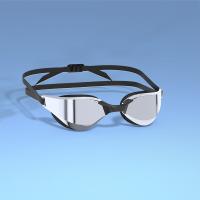 China UV Protection Anti-fog Swimming Goggles Silver Plated Lens 21x6.2x6.7cm for Racing Training for sale