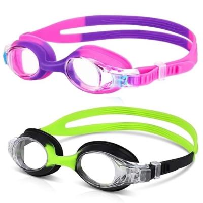 China Kids Anti Fog Swimming Goggles with UV Protection and Rainbow Plating Lens PC Silicone for sale