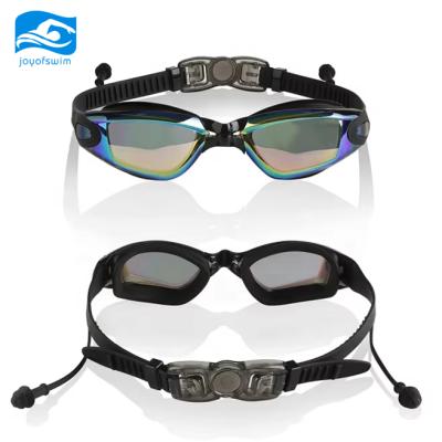 China Anti-Fog UV Protection Swimming Goggles PC Silicone Adjustable Strap Adult 639GRE for sale