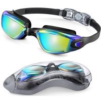 China Custom Anti-Fog Swim Goggles UV400 Protection PC Lens Adjustable Strap Adults 21x6.2x6.7cm for sale