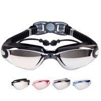 China Custom Anti-fog UV Protection Swimming Goggles with Safety Earplugs for Adults Kids PC Silicone for sale