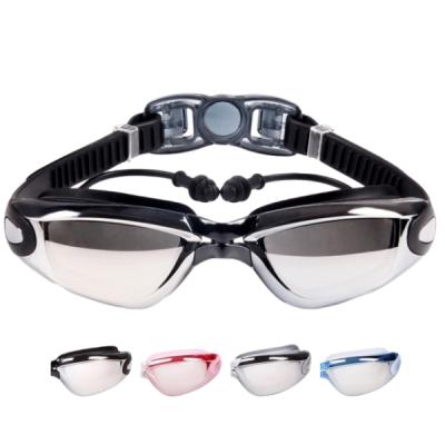 China Custom Anti-fog UV Protection Swimming Goggles with Safety Earplugs for Adults Kids PC Silicone for sale