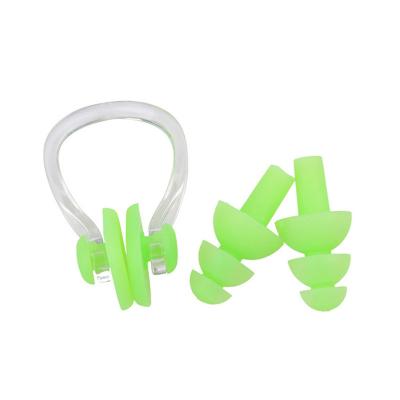 China Waterproof Soft Silicone Swimming Earplug and Nose Clip Set Multicolor for Water Sports for sale