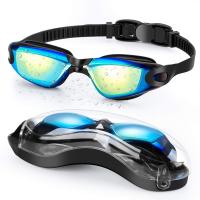 China Wholesale Electroplating Swimming Goggles HD Waterproof Anti-fog UV Protection Unisex Sport Glasses for sale