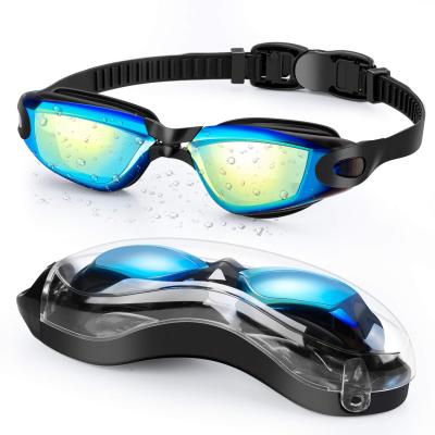 China Wholesale Electroplating Swimming Goggles HD Waterproof Anti-fog UV Protection Unisex Sport Glasses for sale
