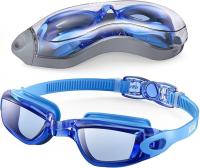 China Adult Racing Swim Goggles Silicone PC Lenses Anti-Fog UV Protection No Glare for sale