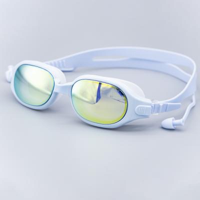 China High Definition Anti Fog Swim Goggles UV Proof Wide View PC Lens Silicone Gasket Adults for sale