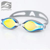 China Custom Blue Anti-fog UV Protection Swimming Goggles for Ages 4-16 with Adjustable Silicone Strap for sale