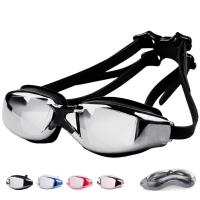 China Mirrored Electroplated Swimming Goggles Anti Fog UV Protection Easy Adjust Strap Training Diving PC Silicone for sale