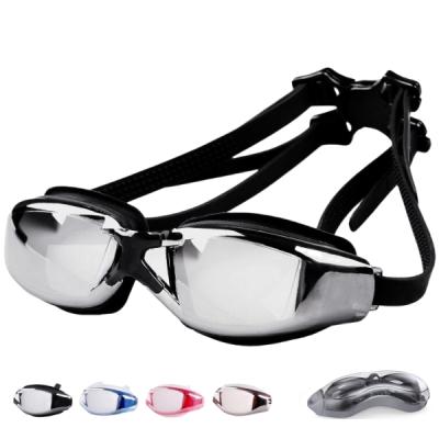 China Mirrored Electroplated Swimming Goggles Anti Fog UV Protection Easy Adjust Strap Training Diving PC Silicone for sale