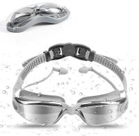 China Anti Fog UV Protection Swimming Goggles with Adjustable Silicone Gasket for Adults for sale