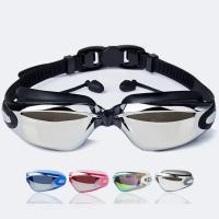 China Anti Leak Electroplated Swimming Goggles Automatic Adjustment Strap For Adults for sale