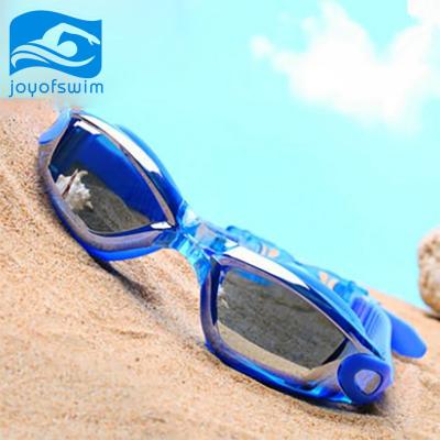 China Anti-Fog UV Protection Silicone Swimming Goggles for Adults PC Lenses 639AP for sale